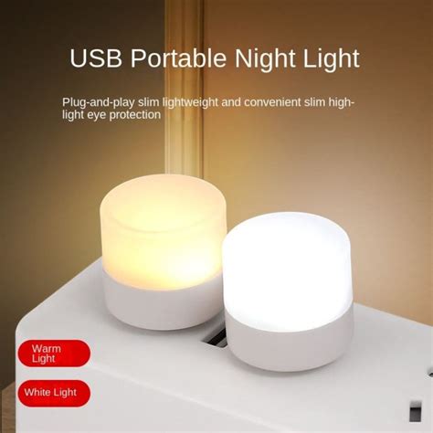 RL Mini USB Plug Lamp V W Small Night Lights Bedroom Eye Protection LED Atmosphere Light