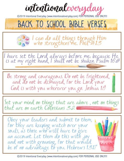 5 Essential Back To School Bible Verses Intentionaleveryday Back To