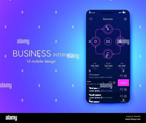Mobile Application Interface Ui Design Vector Illustration Stock Vector Image And Art Alamy