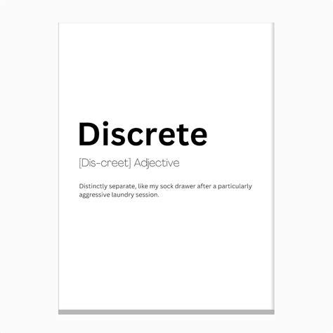 Discrete Definition Meaning Canvas Print By Kaigozen Fy