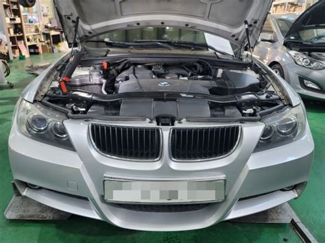 Bmw320i 엔진경고등 점등 시동불량으로 입고 점화플러그 코일세트 오일레벨센서 교환 고양덕양구카센터원흥동수입차카센터덕양구수입차카센터 하이원모터스 원흥점