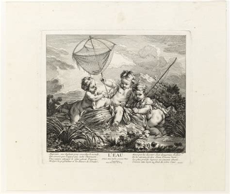 Claude Augustin Duflos After François Boucher Les Quatre éléments