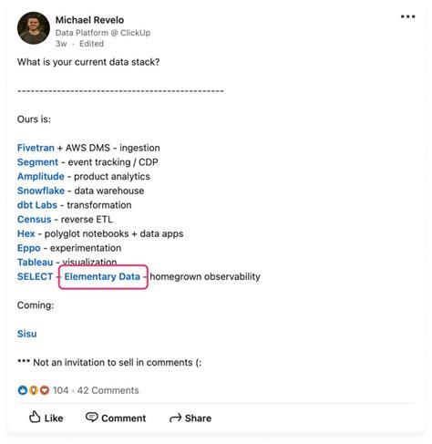 Elementary Data Dbt Native Data Observability Elementary