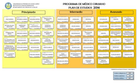 Mapa Curricular Plan 14 Médico Cirujano Pdf