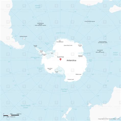 Printable Vector Map Of Antarctica Free Vector Maps