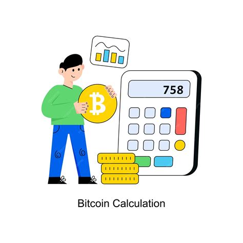 Premium Vector Bitcoin Calculation Flat Style Design Vector Illustration Stock Illustration