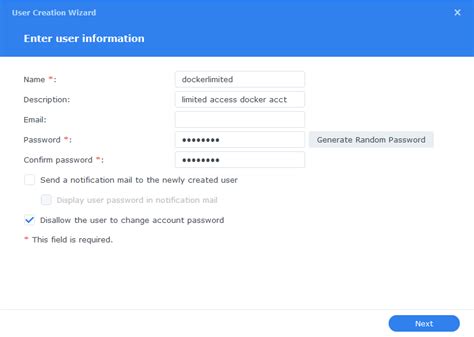 step 2 setting up a restricted docker user and obtaining ids
