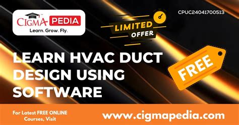 Learn Hvac Duct Design Using Software Free Udemy Course Cigma Pedia
