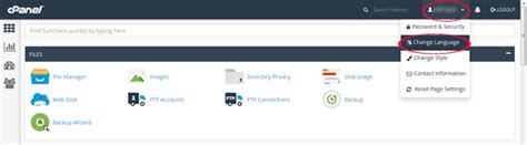 Mengubah Bahasa Di Cpanel