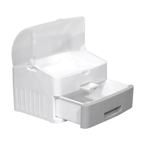 ที่คว่ำจานพลาสติกพร้อมฝาครอบ 2 ชั้น Kassa Home รุ่น Api 6880 ขนาด 445 X 38 X 48 ซม สีขาว Thai