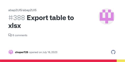 Export Table To Xlsx · Issue 388 · Abap2ui5abap2ui5 · Github