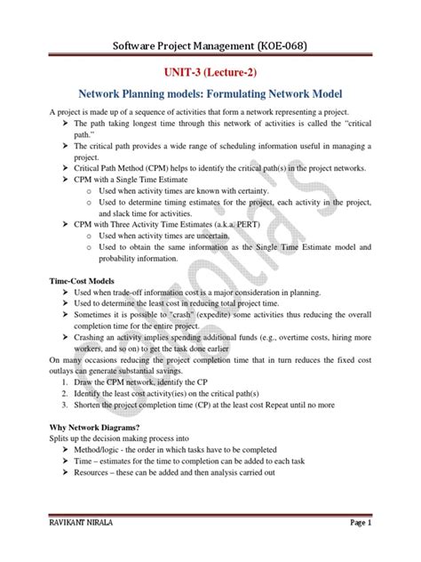 Software Project Management Unit 3 2 Pdf Pdf Project Management