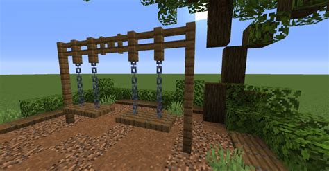 Swing Set Swing Set Pergola Swing Minecraft