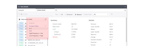 Improved Sorting Order When Viewing Data Metatron Engine Type · Issue