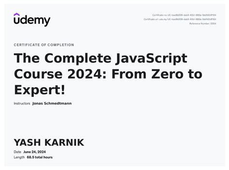 A Year Back I Completed My Javascript Certification On Udemy Yash Karnik Posted On The Topic