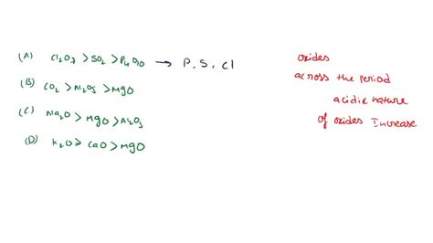 The Correct Order Of Acidic Strength Is A Cl2o7 So2 P4o10 B Co2
