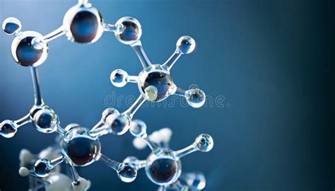 Science Background With Molecula And Atom Model Abstract Molecular Structure Stock Illustration