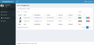 Complaint Management System Free Template In Php And Bootstrap
