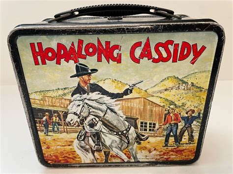 Vintage 1954 Hopalong Cassidy Aladdin Lunch Box And Thermos 4779106231