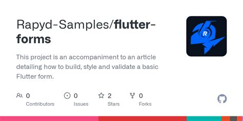 Github Rapyd Samplesflutter Forms This Project Is An Accompaniment To An Article Detailing