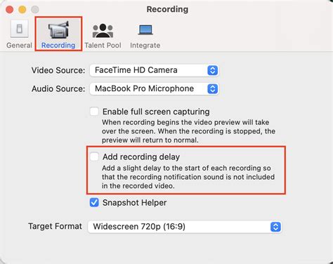 FastCapture Recording Delay Settings Casting Networks Support