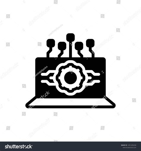 Vector Black Icon Api Interface Stock Vector Royalty Free 1451205230 Shutterstock