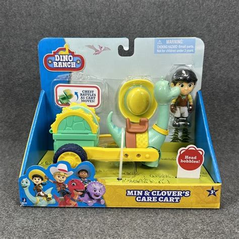 Dino Ranch Min And Clover Care Cart 3 Action Figure Pack Brand New Ebay