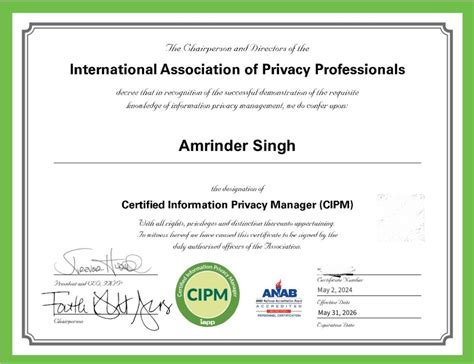 Cipm Certificationsuccess Dataprivacymanagement… Infosec Train