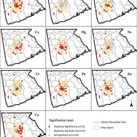 Spatial Distribution Of The P Values Of T Test On The Local Correlation