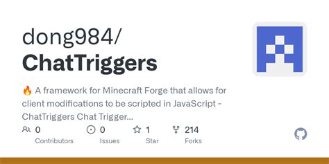 Github Dong984chattriggers 🔥 A Framework For Minecraft Forge That