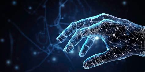 Premium Ai Image Ai Virtual Hand Touch With Robotic Hand