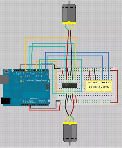 arduino Примеры Управление двумя dc моторами при помощи arduino и