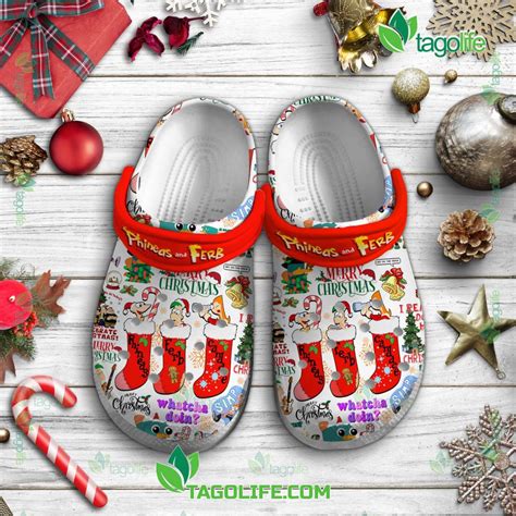 Phineas And Ferb Merry Christmas Crocs Clogs Tagolife