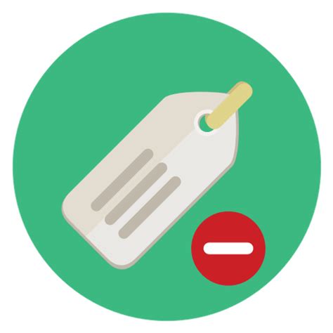 Delete Remove Tag Icon