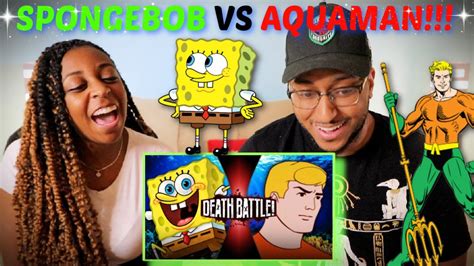 Death Battle! "SpongeBob VS Aquaman (Nickelodeon VS Super Friends)" REACTION!! - YouTube