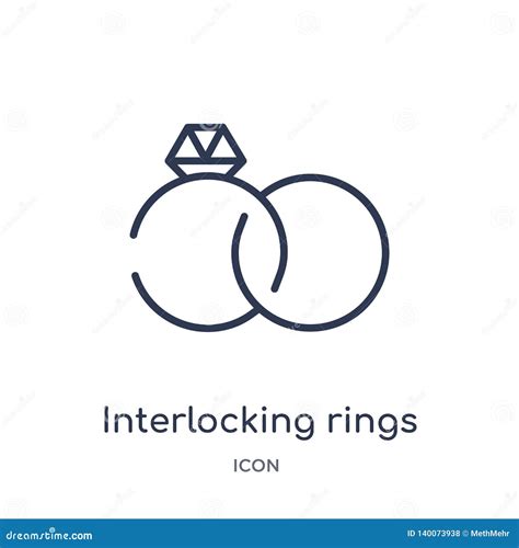 Linear Interlocking Rings Icon From General Outline Collection Thin Line Interlocking Rings