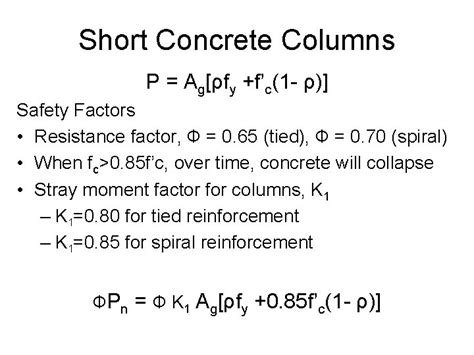 Reinforced Concrete Design Compressive Strength Of Concrete Fcr