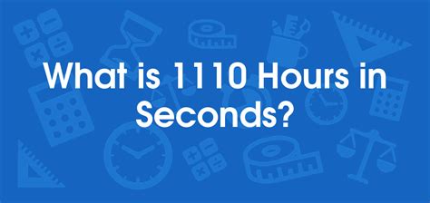 what is 1110 hours in seconds convert 1110 hr to s