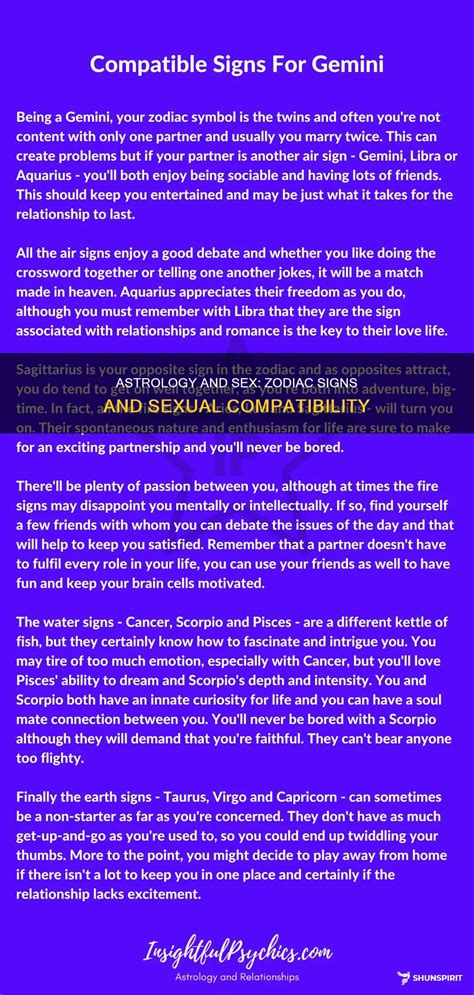 Astrology And Sex Zodiac Signs And Sexual Compatibility Shunspirit