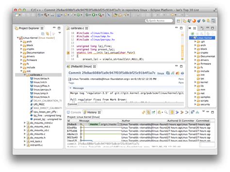 Git Top Eclipse Juno Feature