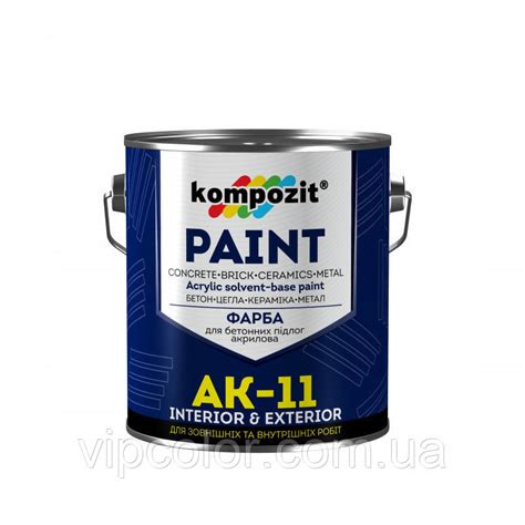 Kompozit Краска Акриловая для Бетона АК-11 Cерая 10кг — в Категории ...