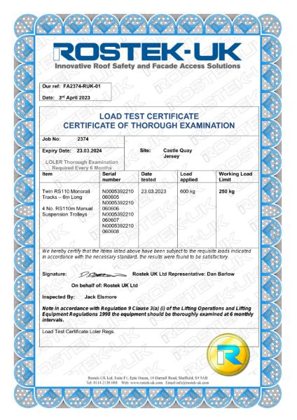 Monorail System Load Test Certificate Nbs Source