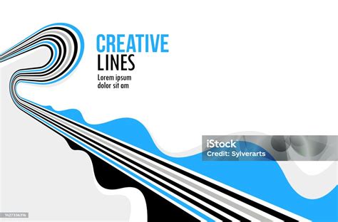 크리에이티브 라인 벡터 추상적 배경 3d 원근 선형 그래픽 디자인 구성 차원 회전 포스터 또는 배너의 줄무늬 0명에 대한 스톡 벡터 아트 및 기타 이미지 Istock
