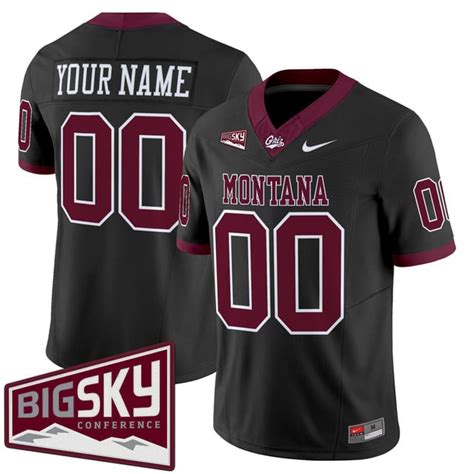 Montana Grizzlies 2025 Vapor Limited Custom Jersey Black On Salefor