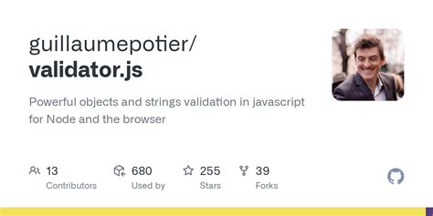 Github Guillaumepotiervalidatorjs Powerful Objects And Strings