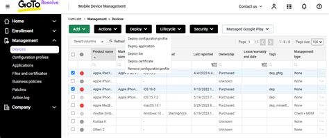deploying a configuration profile logmein resolve mdm support