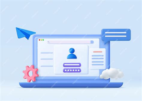 Premium Vector Computer And Account Login And Password