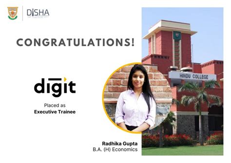 The Placement Cell Hindu College On Linkedin Congratulations To Radhika Gupta For Getting