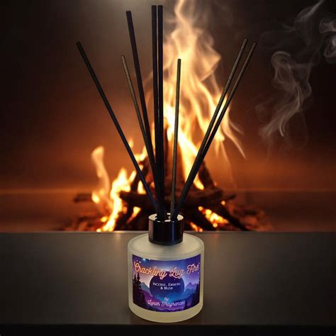 Crackling Log Fire Reed Diffuser Winter Reed Diffuser Lunar Fragrances