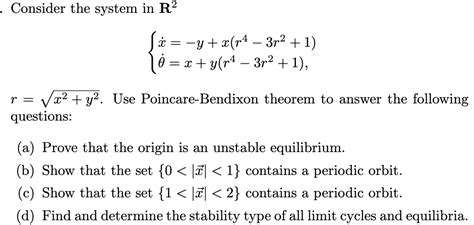Solved Consider The System In R2 Chegg Com